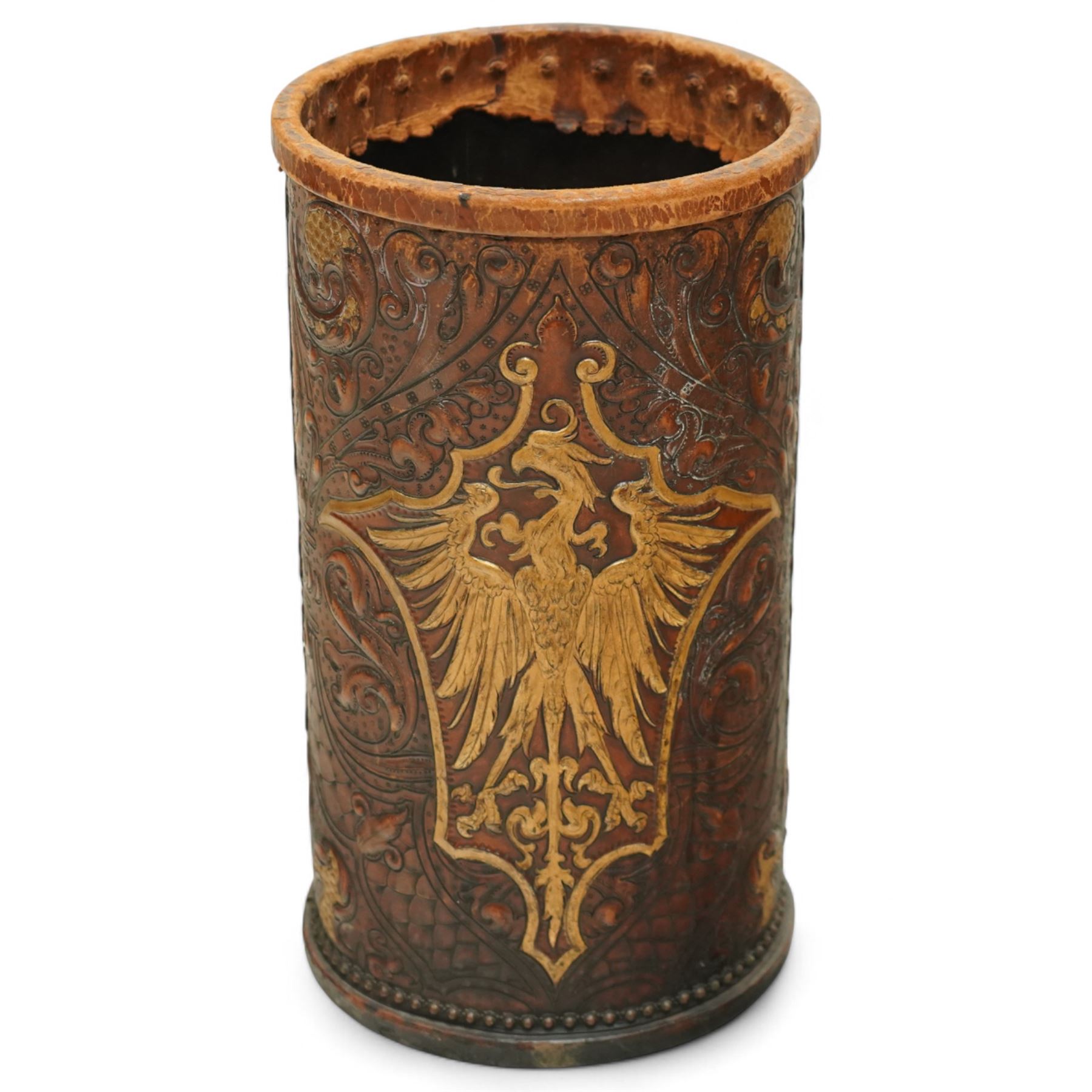 *Early 20th century leather bound stick stand | Antique & Revival ...