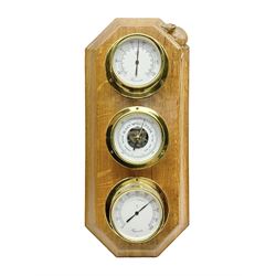 Mouseman - oak wall hanging combination weather centre | Mouseman & Yorkshire Oak | 93513