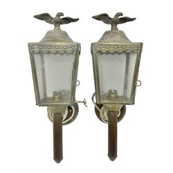 Pair of metal coach lanterns | Lighting | 126695
