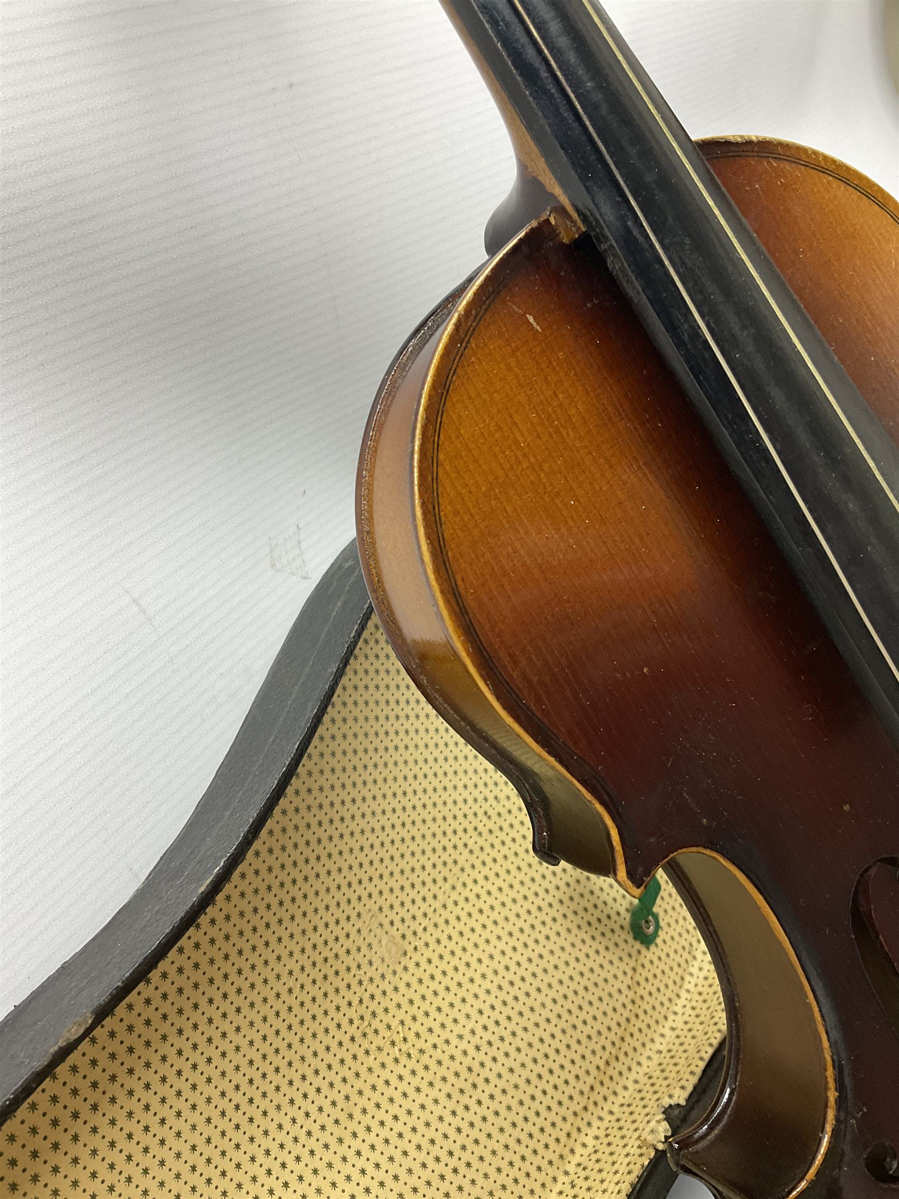 Czechoslovakian violin c1970s with 36cm two-piece maple back and ribs ...