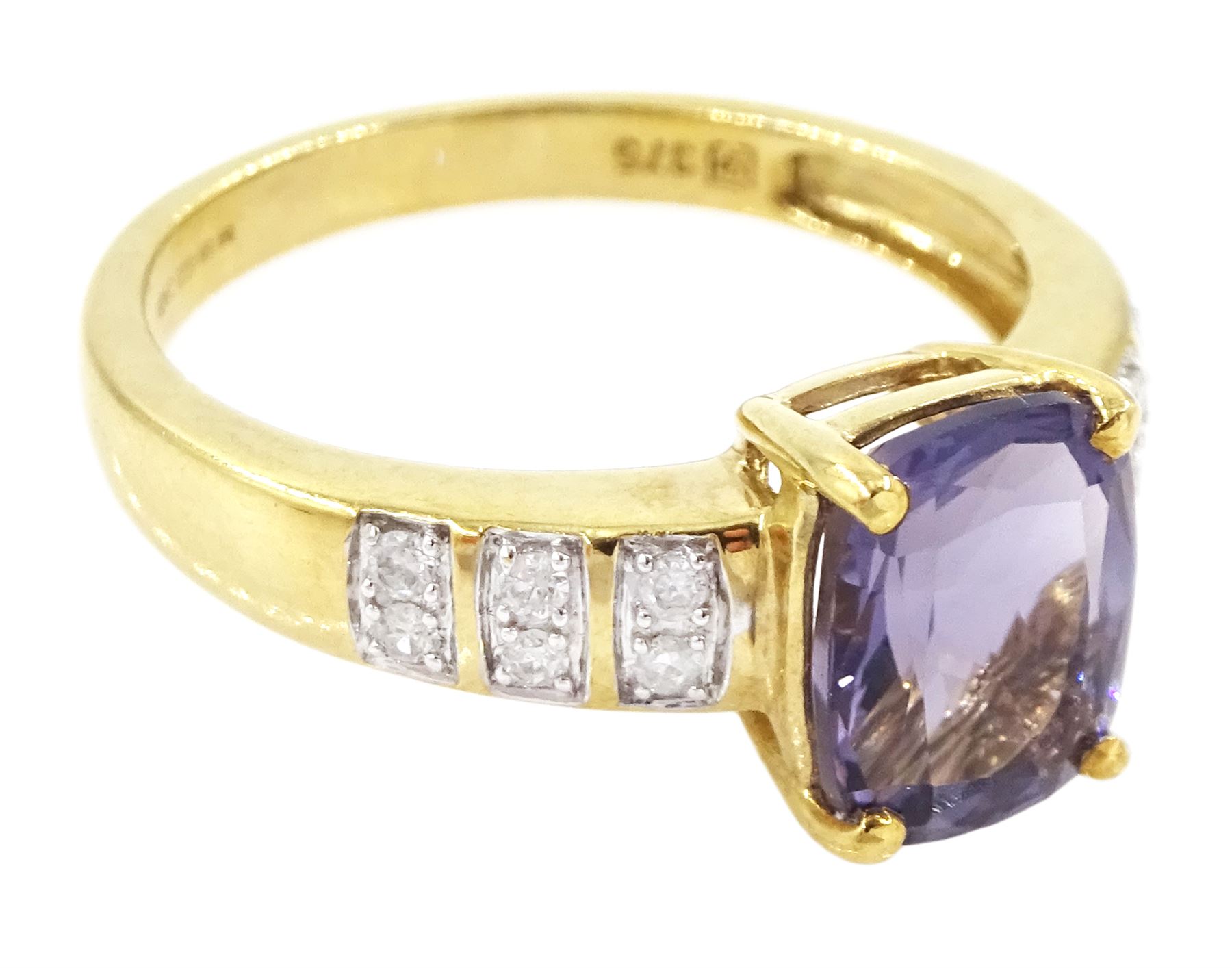 9ct gold iolite and diamond ring | Jewellery | 157498