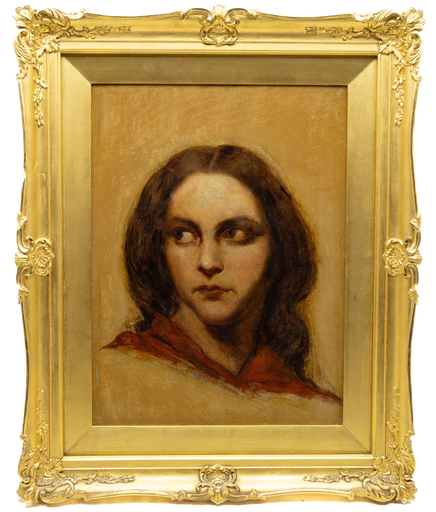 Jacob Kramer (Ukrainian/British 1892-1962): Portrait of a Girl in a Red ...