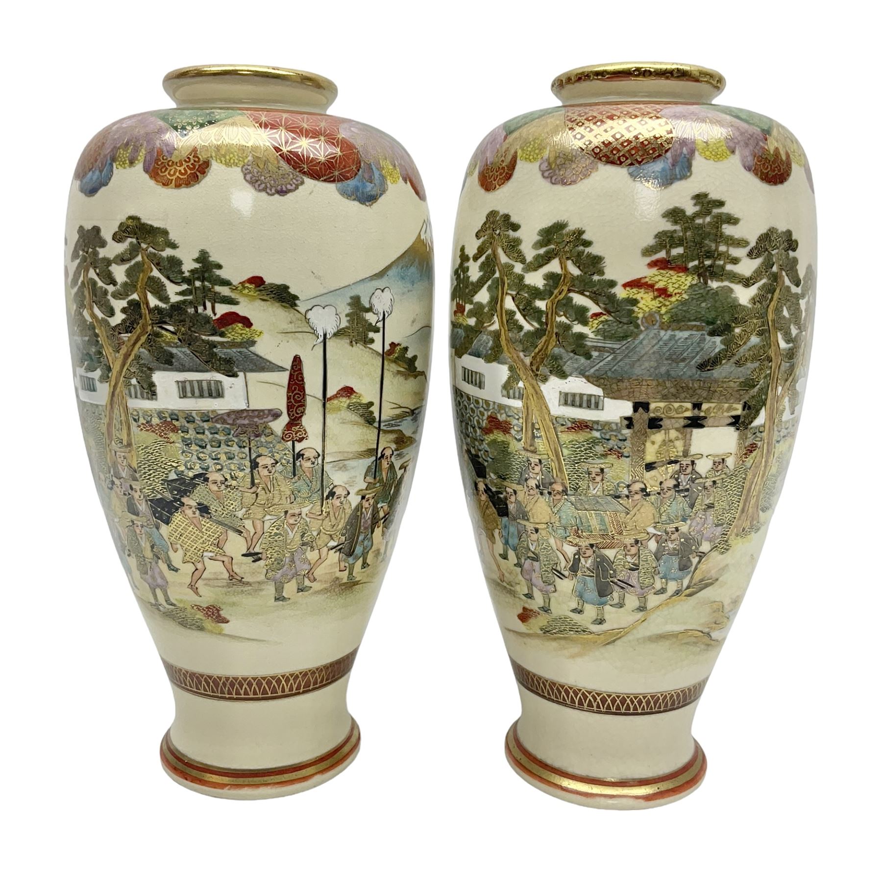 Pair of Japanese Meiji period Satsuma vases | Ceramics | 91440