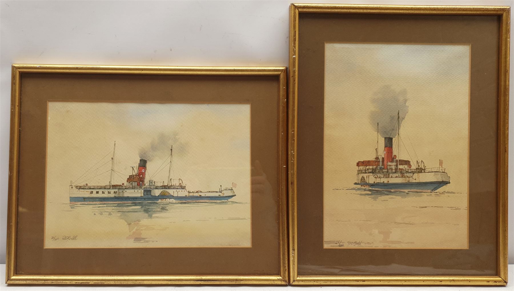 David C Bell (British 1950-): 'Lincoln Castle' and 'Tattershall Castle ...