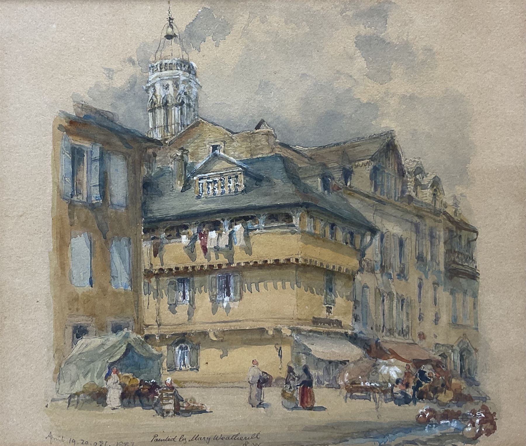 Mary Weatherill (British 1834-1913): Continental Market Place ...