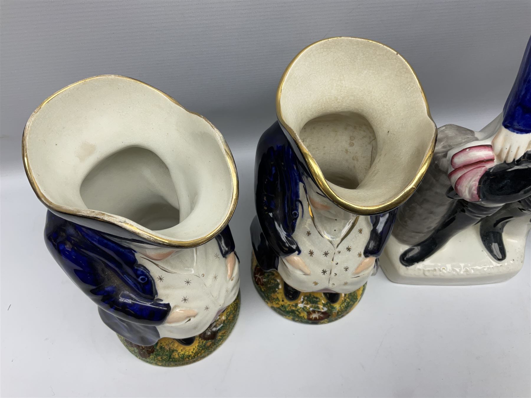 Mid 19th Century Staffordshire flatback figure of Louis Napoleon upon ...