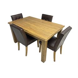 Light oak rectangular dining table | Modern Furniture | 58167