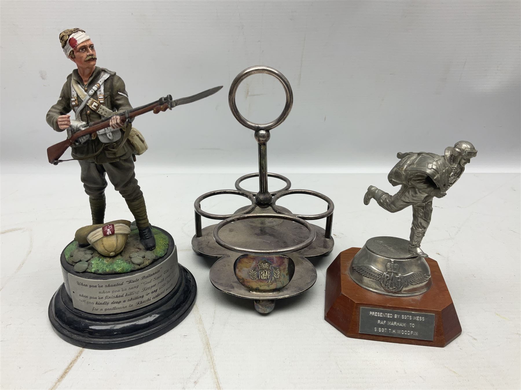 Walker & Hall silver plated RAF mess cruet frame H16 | Militaria | 64794