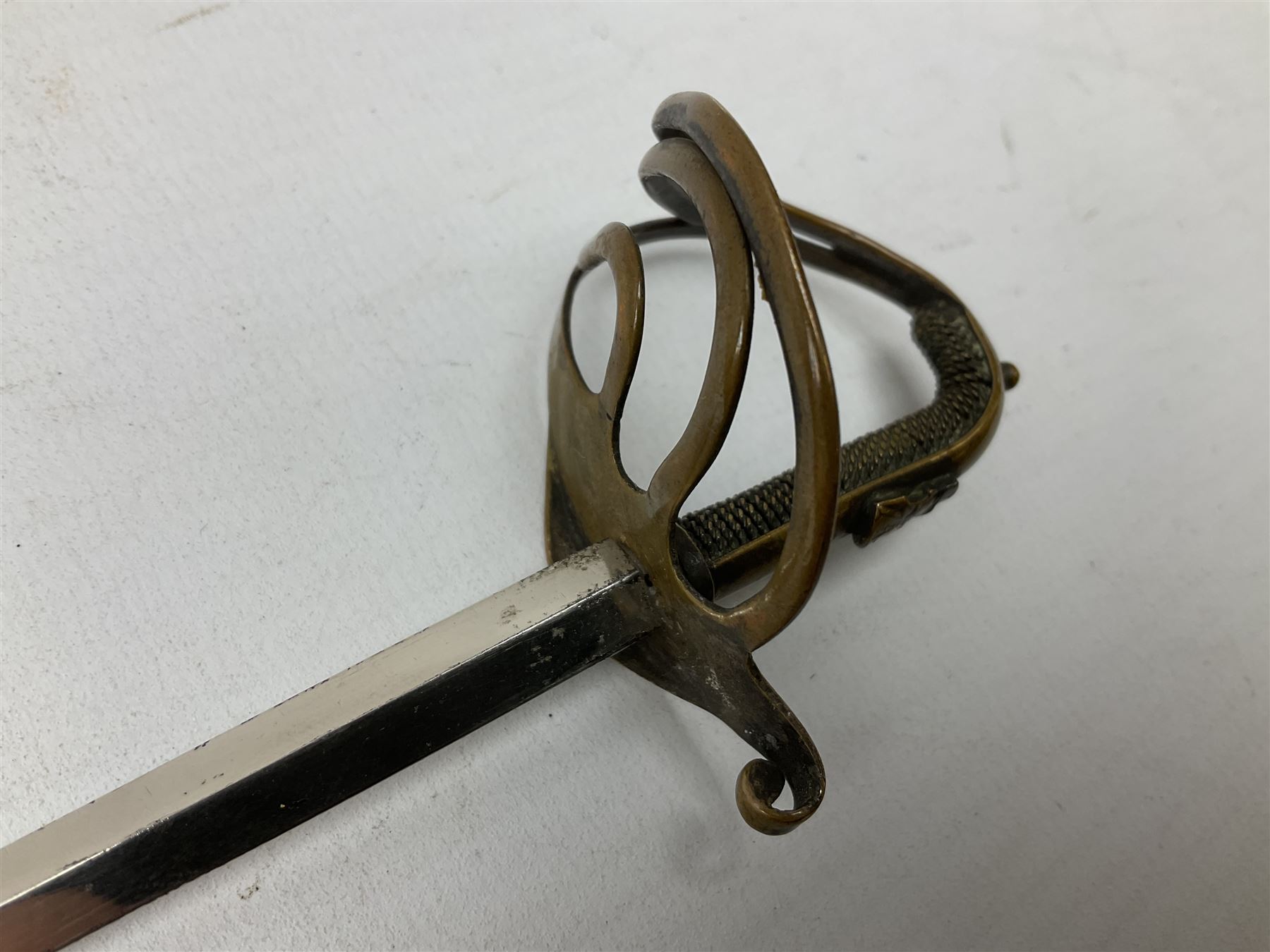 19th century miniature brass and steel Waterloo presentation sword ...