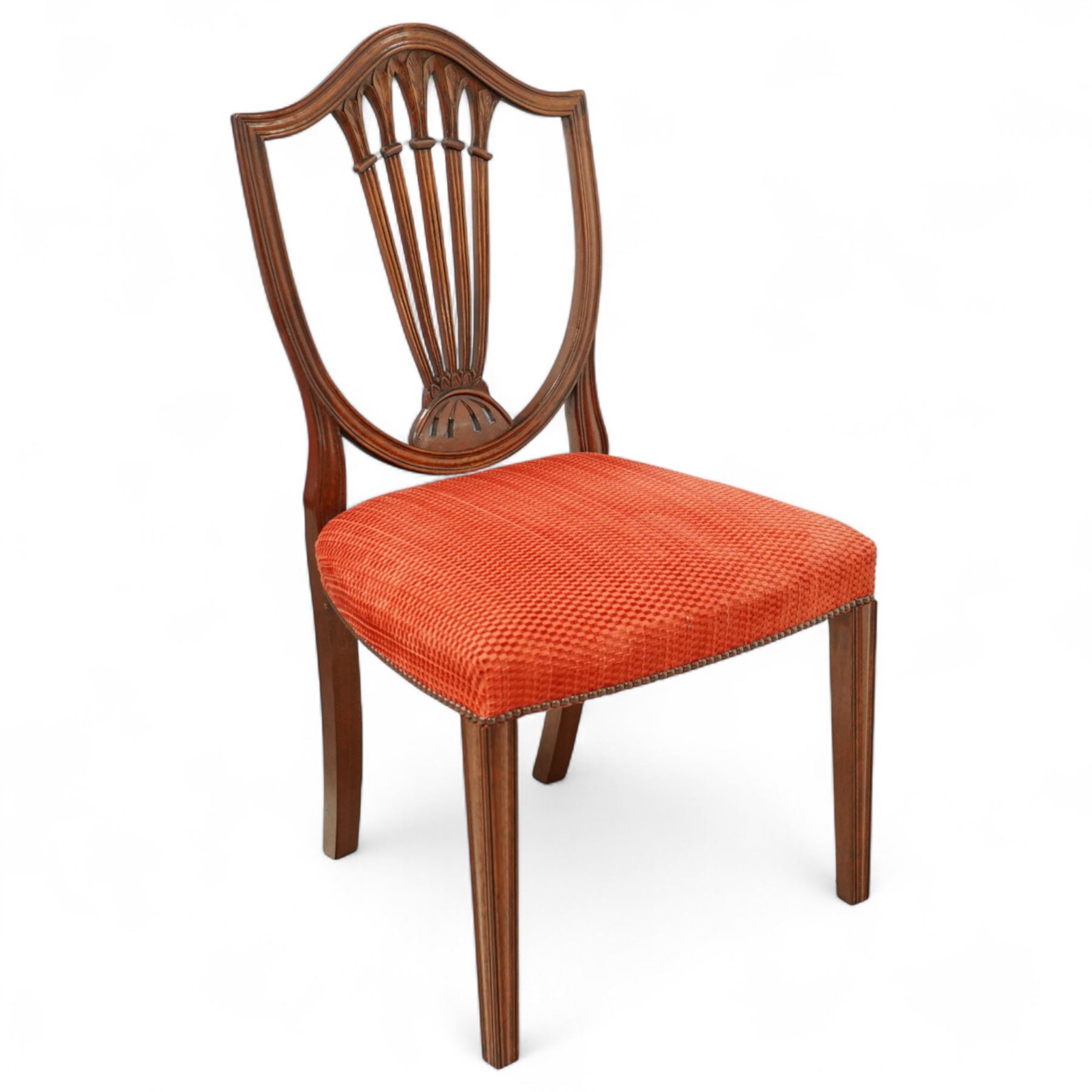 Set of ten Hepplewhite design mahogany dining chairs | Antique ...