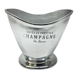 Polished aluminium Champagne bucket inscribed 'Cuvee de Prestige ...