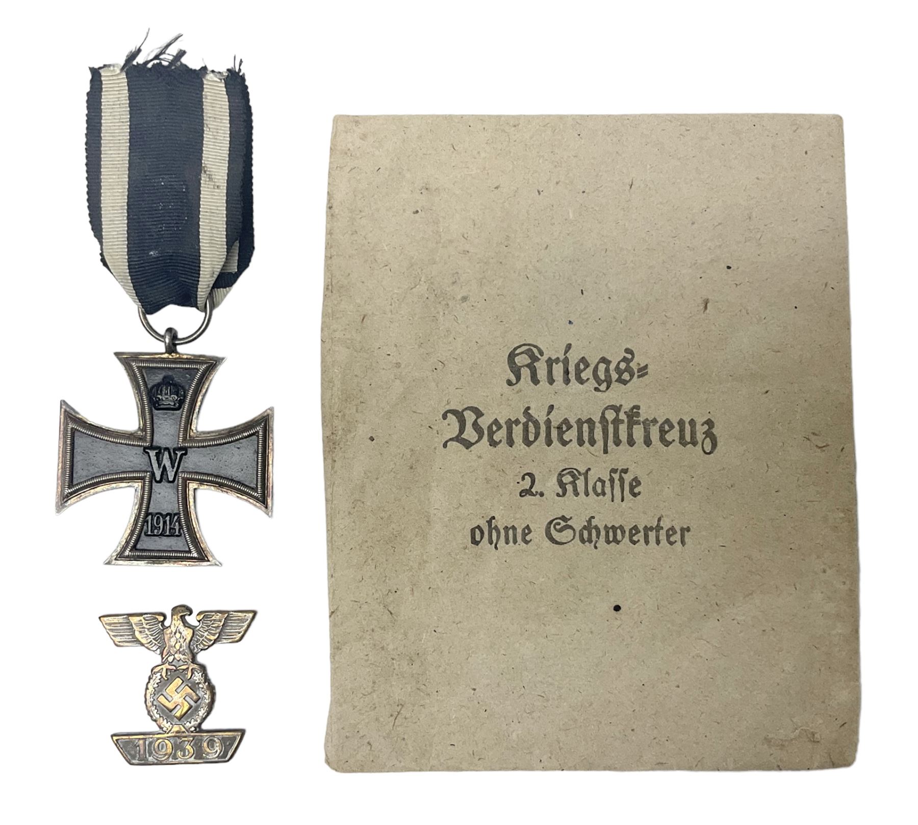 WW1 German Iron Cross 2nd Class with ribbon and 1939 spange | Militaria | 59254