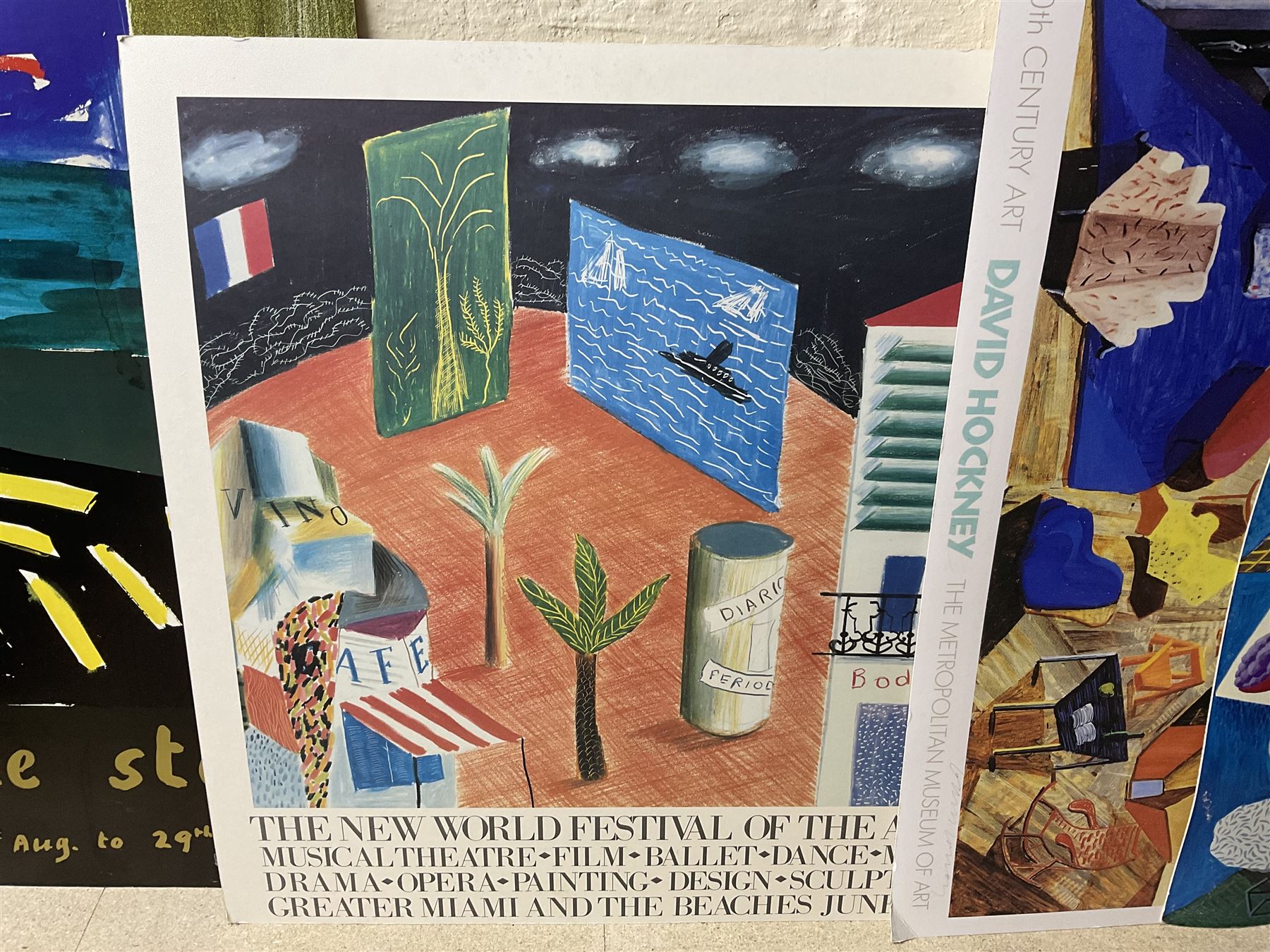After David Hockney (British 1937-): four large reproduction exhibition ...