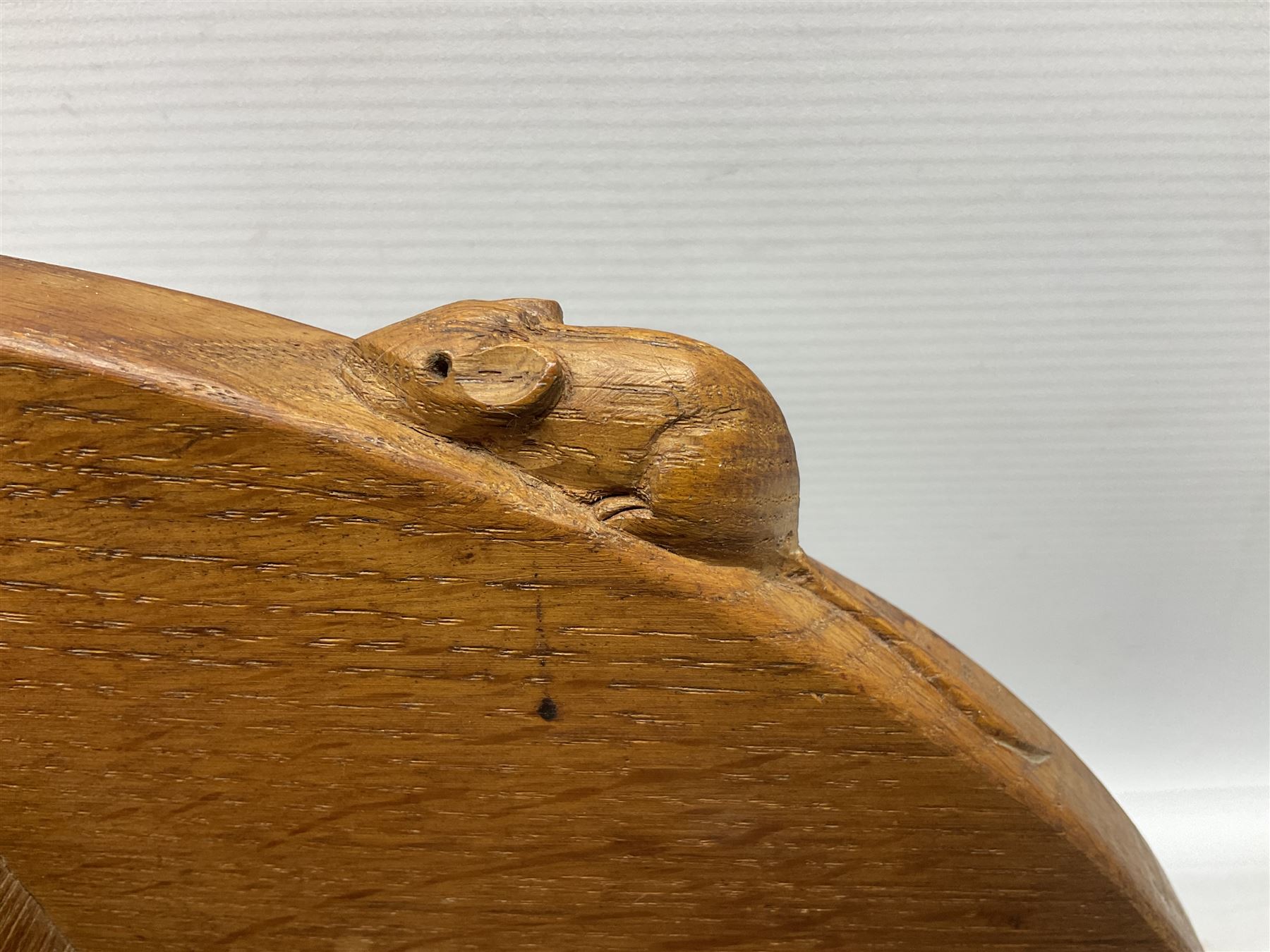 'Mouseman' oak book trough with carved mouse signature, by Robert ...