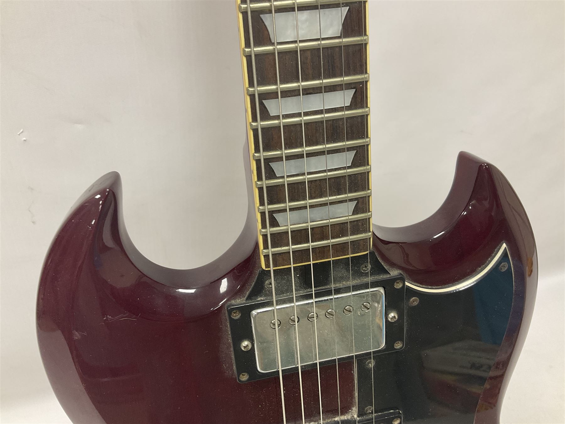 Gibson Epiphone SG six string electric guitar, with cherry red mahogany ...