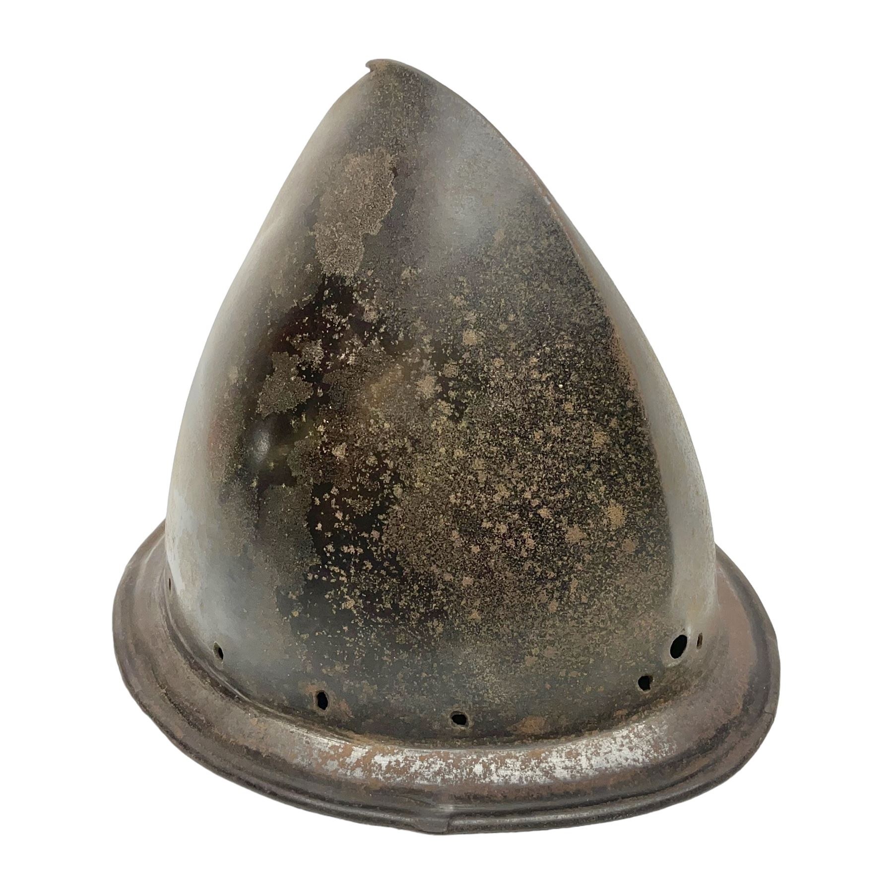 16th century style iron Cabasset pot helmet with notche | Militaria | 78442