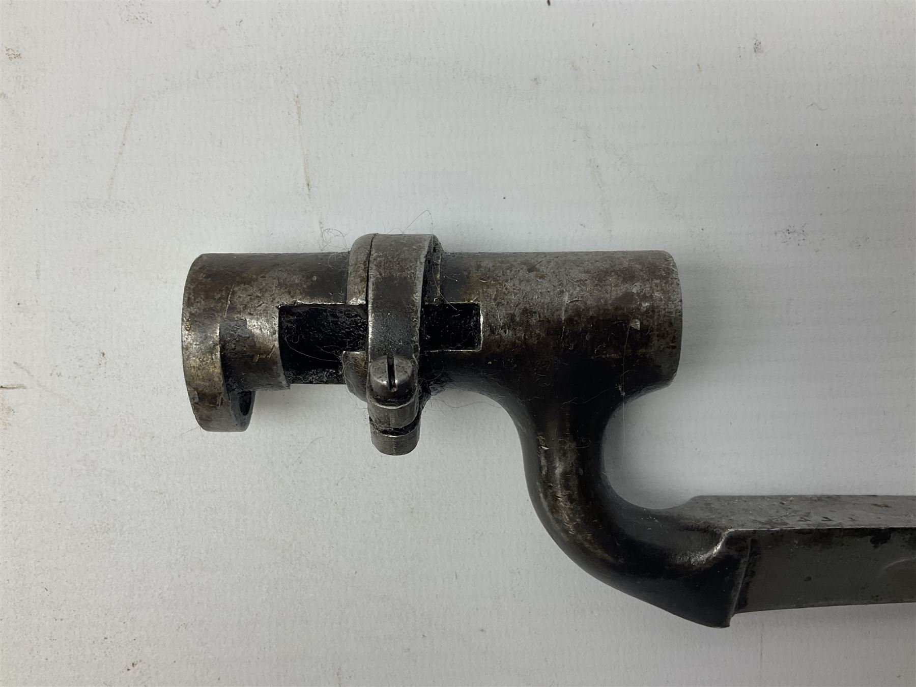 British pattern 1876 socket bayonet with 55cm triangular blade; another ...