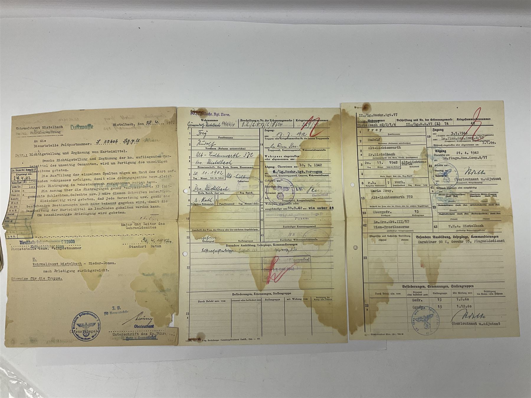 WW2 German Luftwaffe Service Record Folder and Book | Militaria | 82006