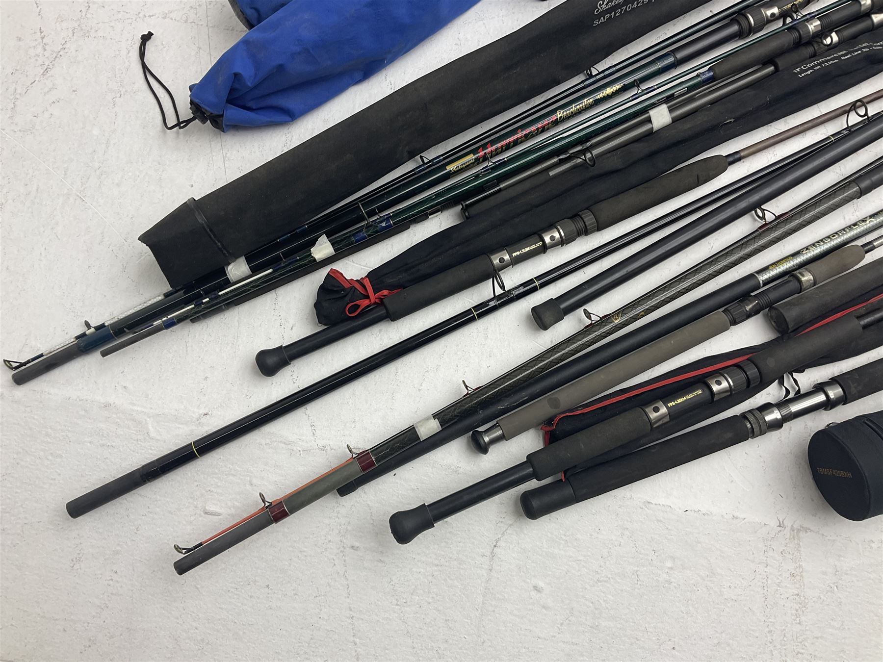 Quantity of fishing rods, poles and nets to include Shimano Beast ...
