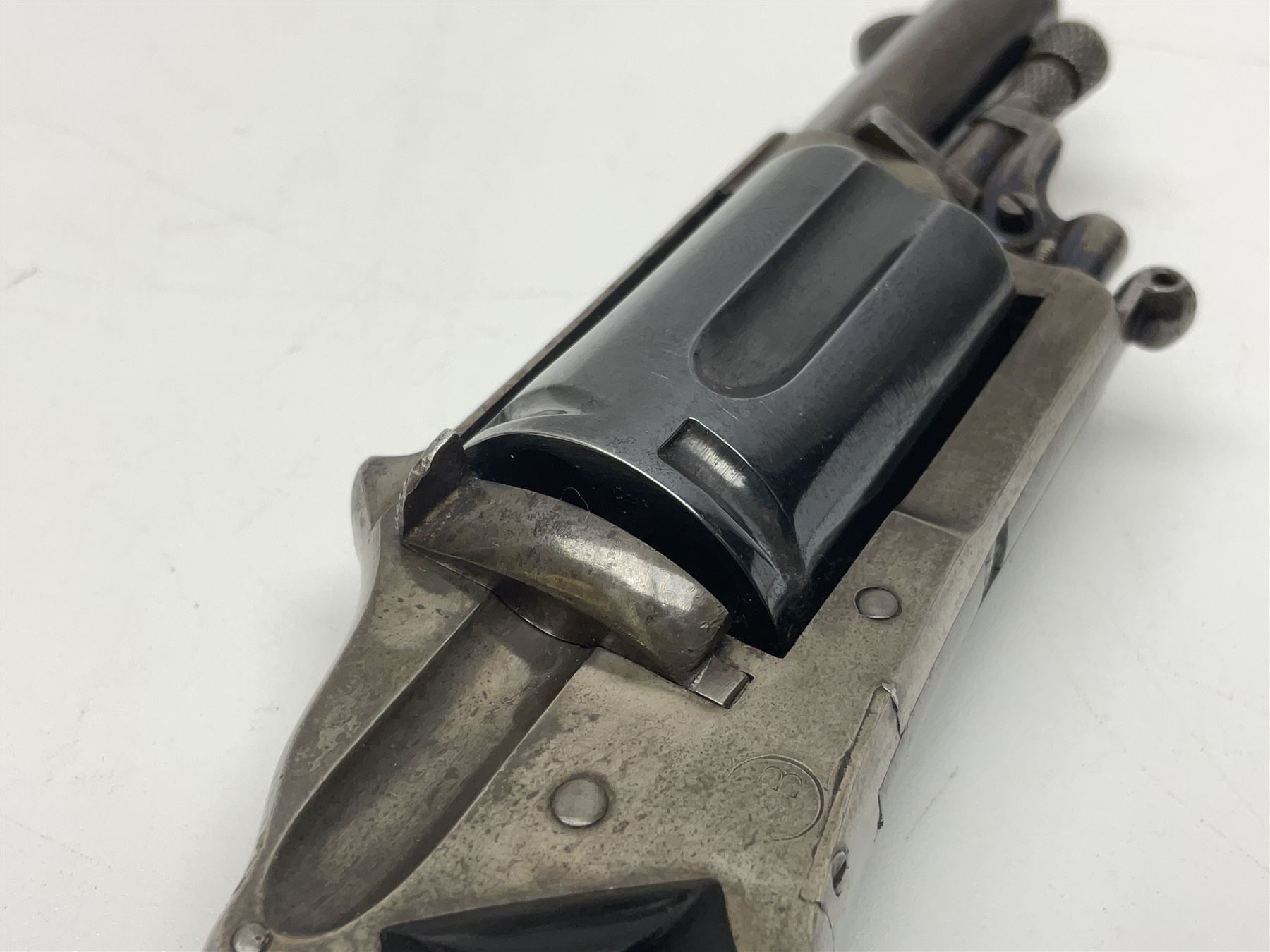 Late 19th century Belgian 5.5mm five-shot Velodog revolver, with blued ...