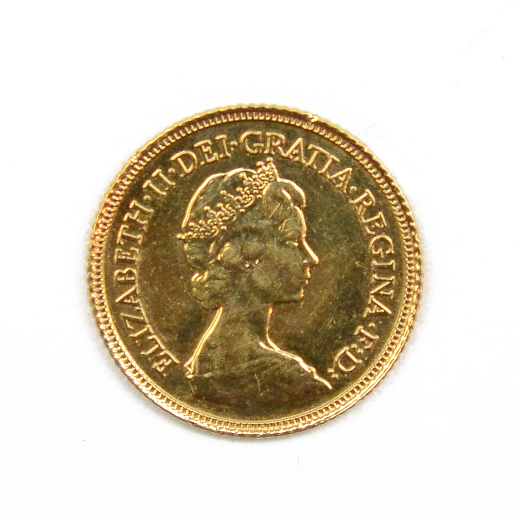 Queen Elizabeth II 1982 gold half sovereign coin | Coins, Tokens ...