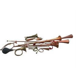 Collection of copper horns | Wood, Metal & Other Decorative Objects ...