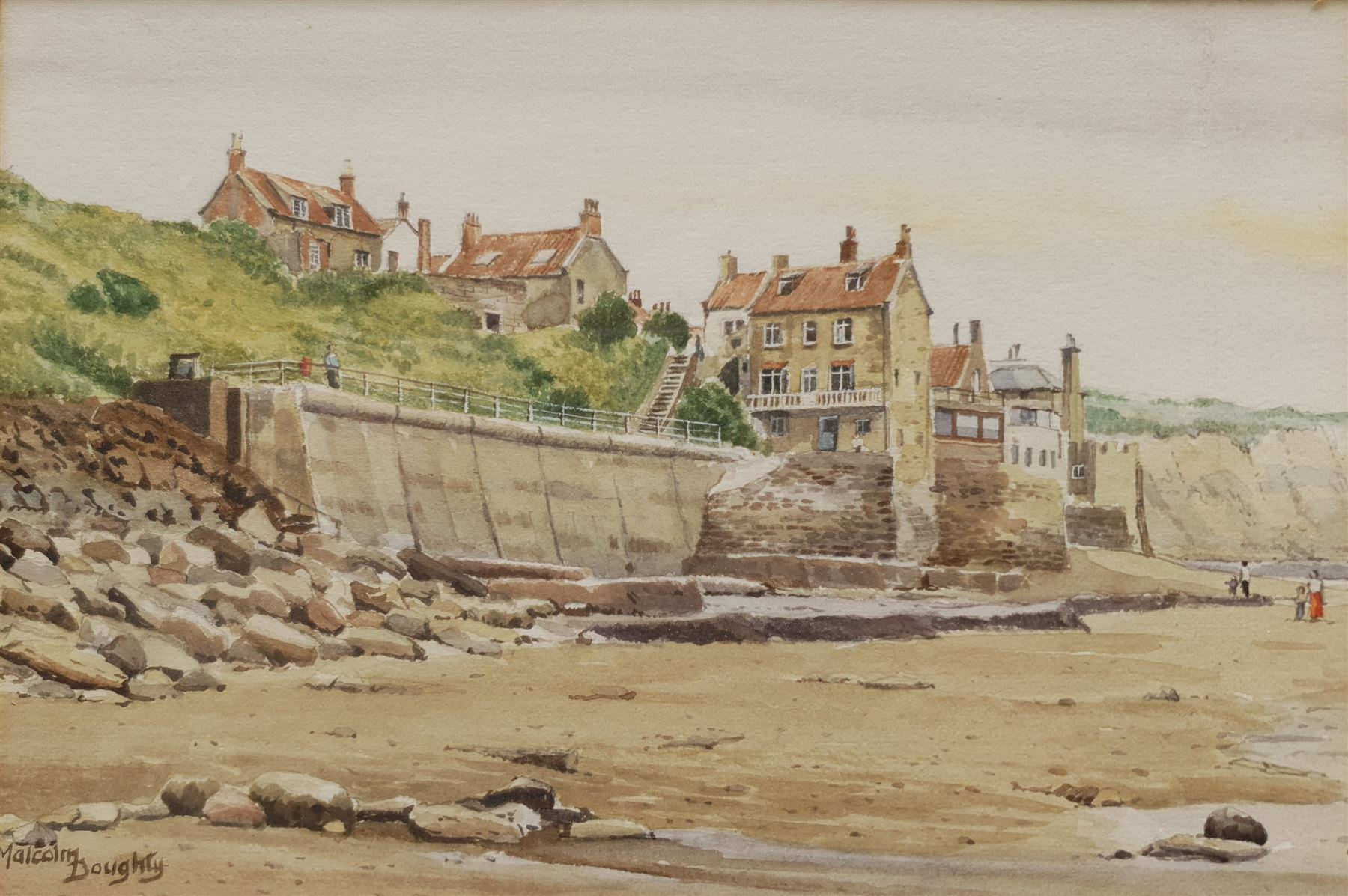 Malcolm Doughty (British Contemporary): View of Robin Hoods Bay from ...
