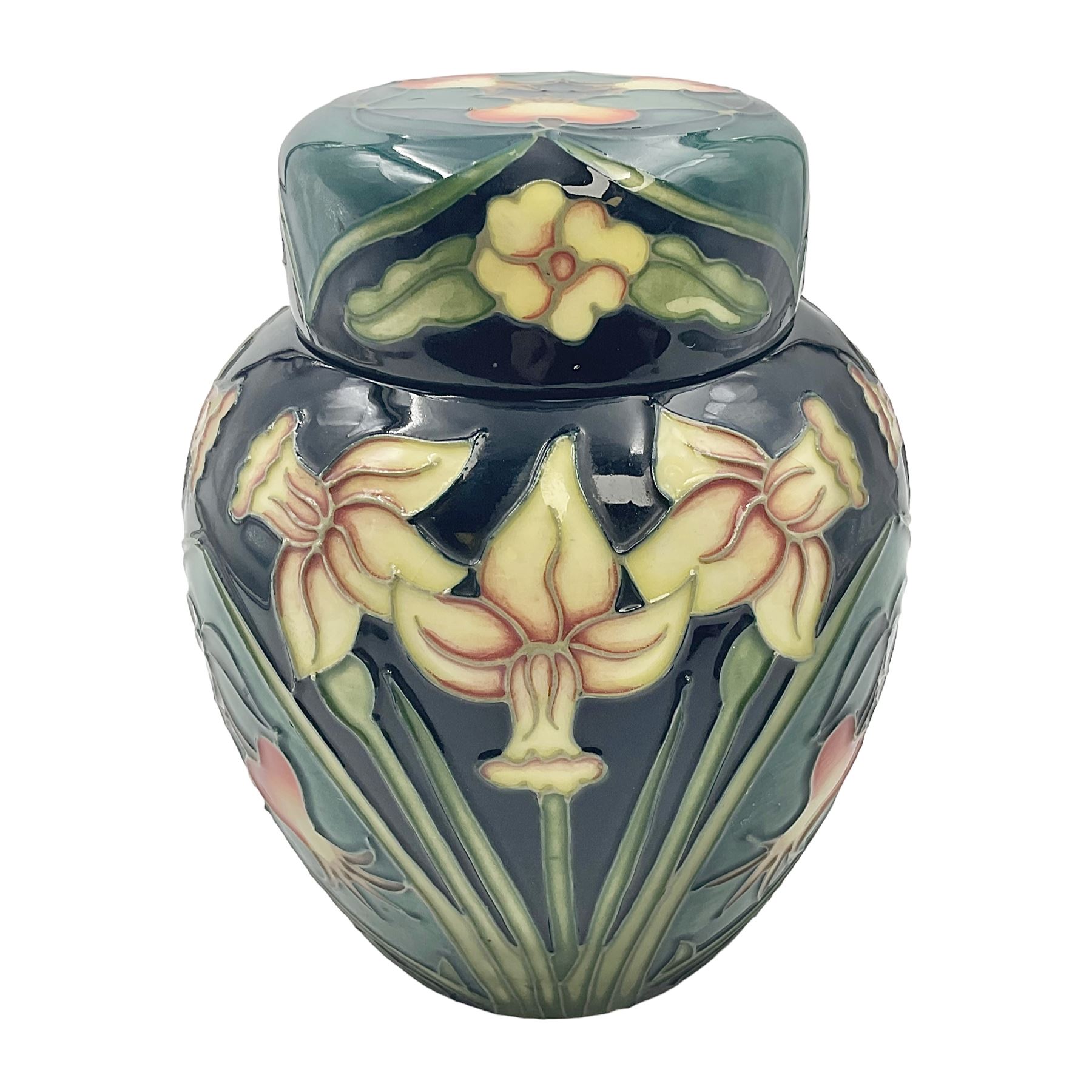 Moorcroft ginger jar, decorated in the the Carousel pattern by Rachel ...