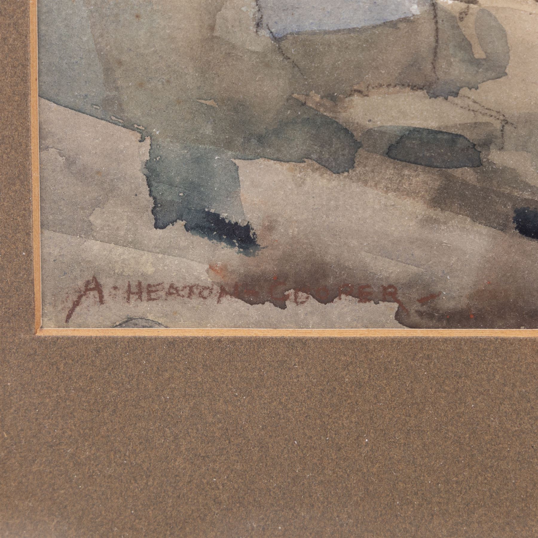 Alfred Heaton Cooper (British 1863-1929): 'The Quayside at Staithes ...