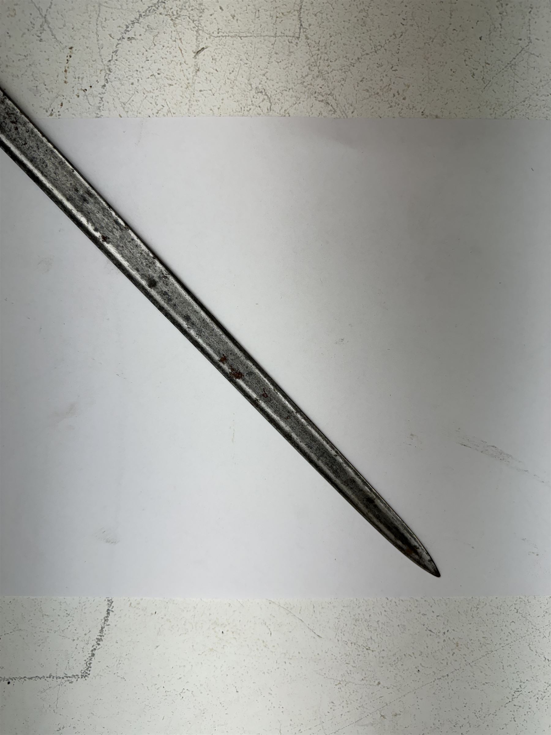 British Army Infantry Officers 1796 pattern sword, having silver wire ...