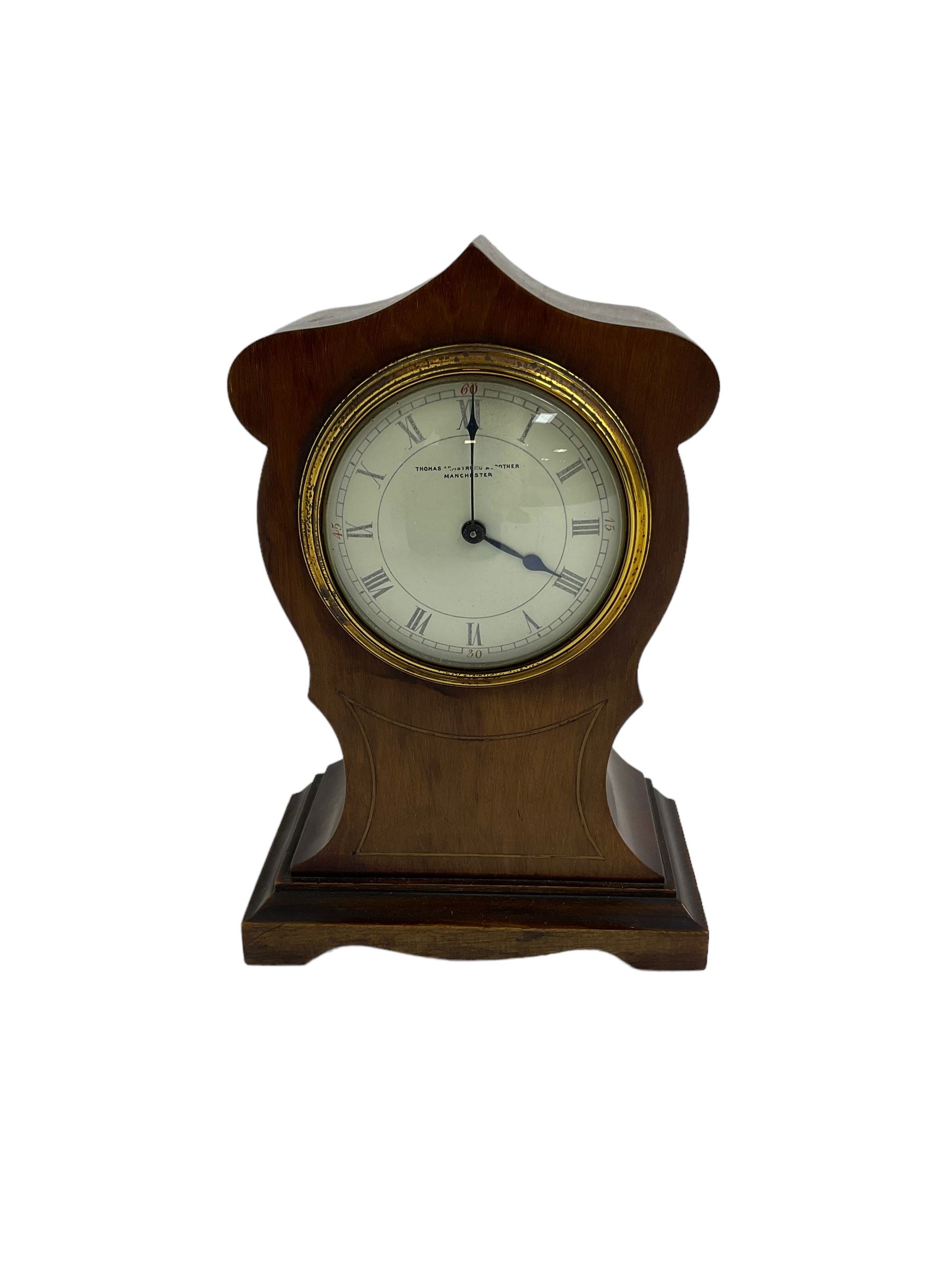 Edwardian - bedside table clock in a mahogany veneered case in the Art ...