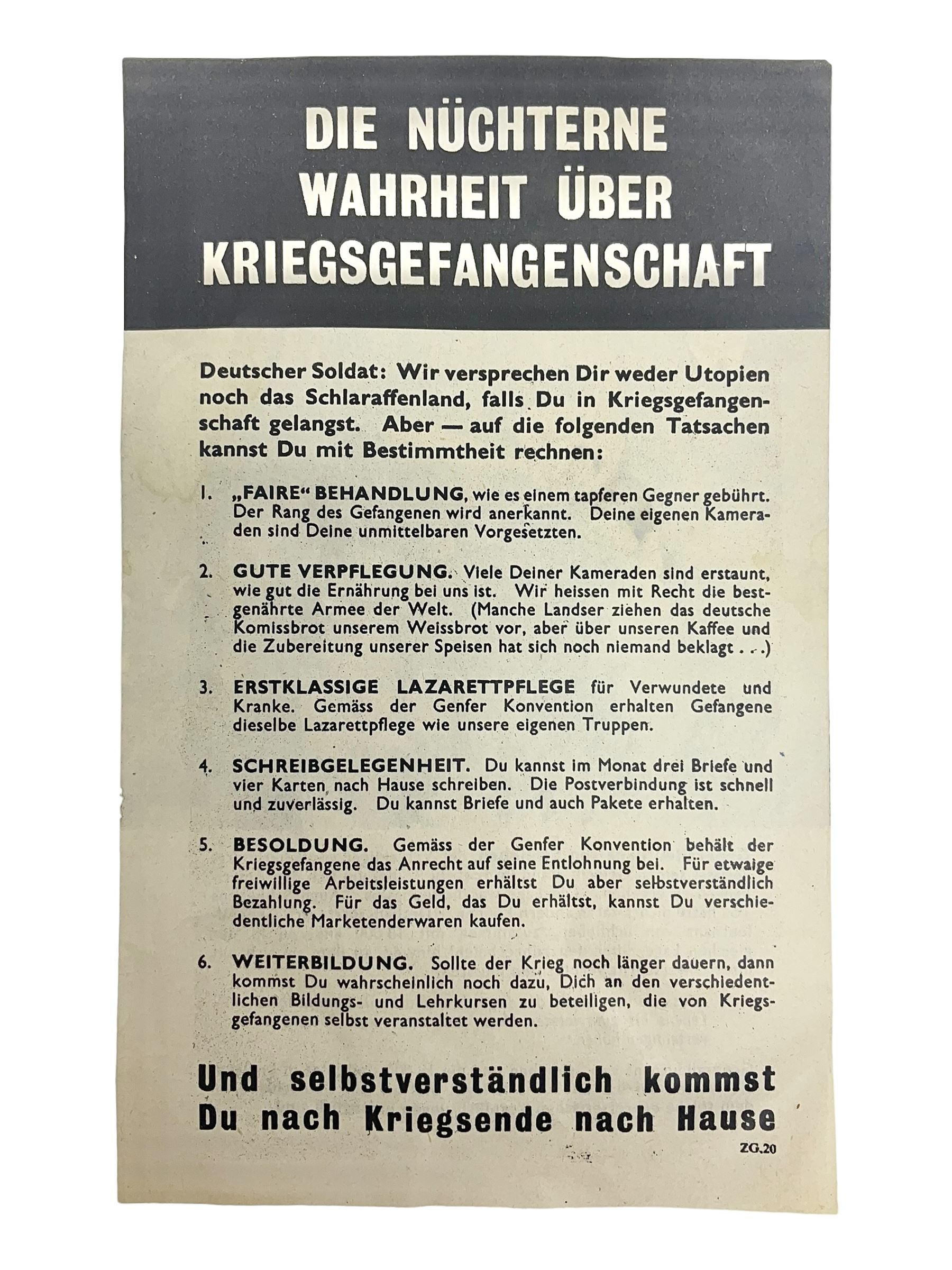 WW2 German propaganda leaflet dropped over Normandy | Militaria | 82007