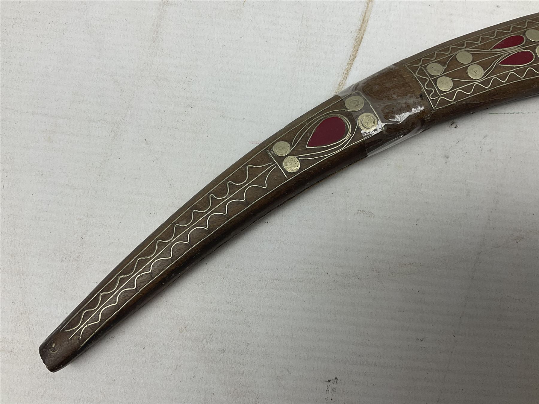 Late 19th/early 20th century Moroccan nimcha dagger-sword, the 40cm ...