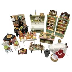 Collection of miniature dolls house kitchen ware furniture and ...