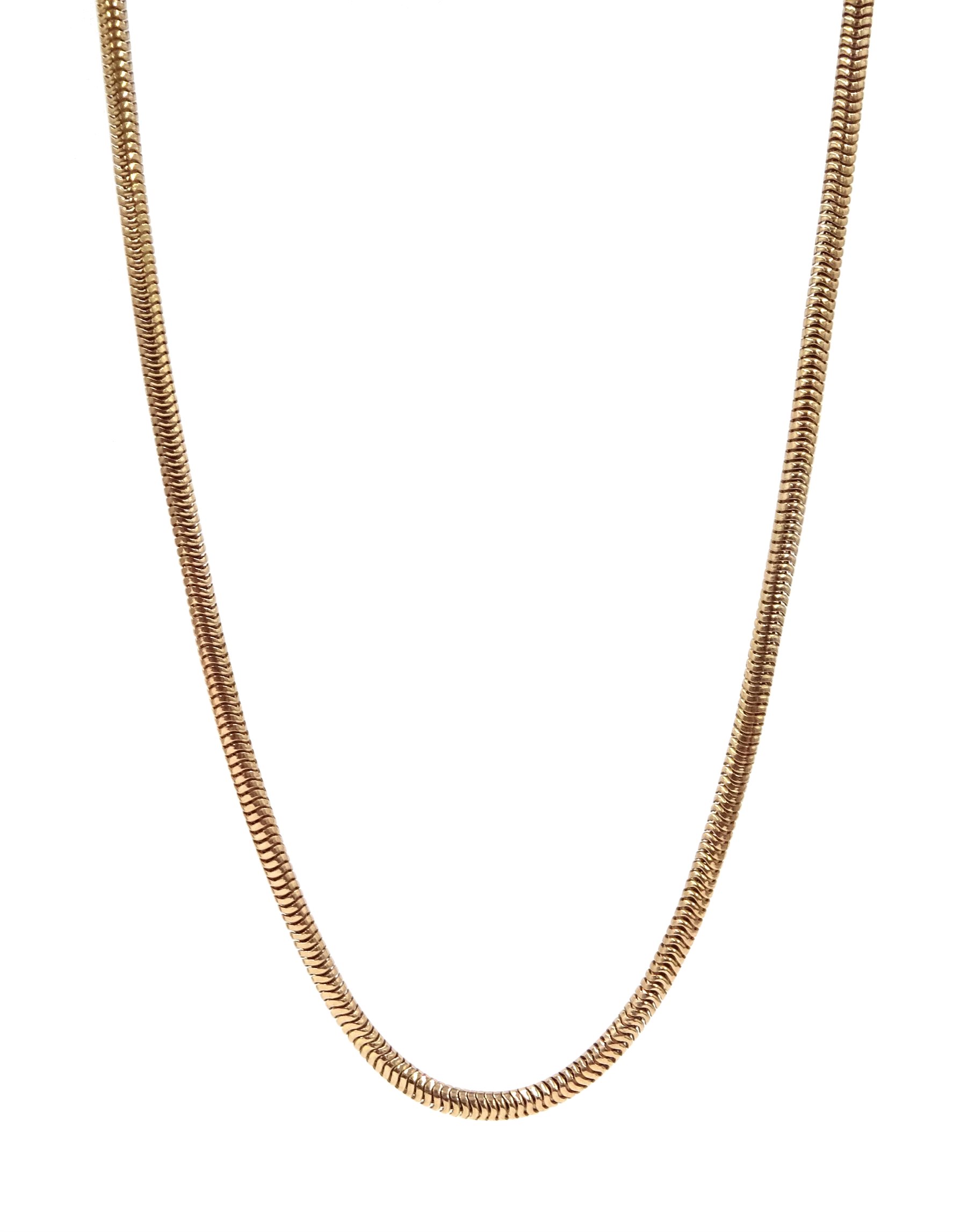 9ct gold snake chain necklace, hallmarked, approx 8.3gm - Jewellery ...