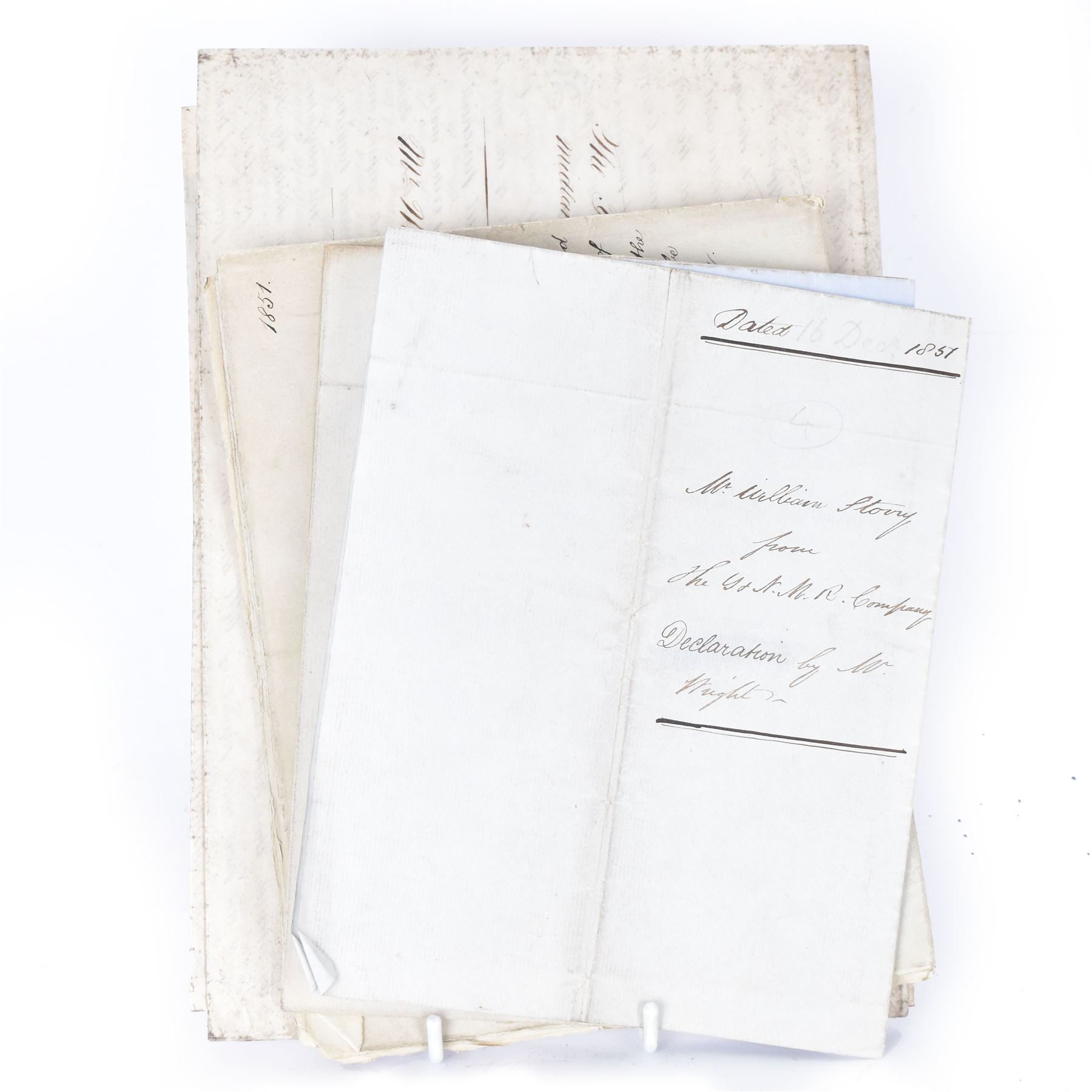 Indenture and correspondence relating to 1851 purchase of land for ...