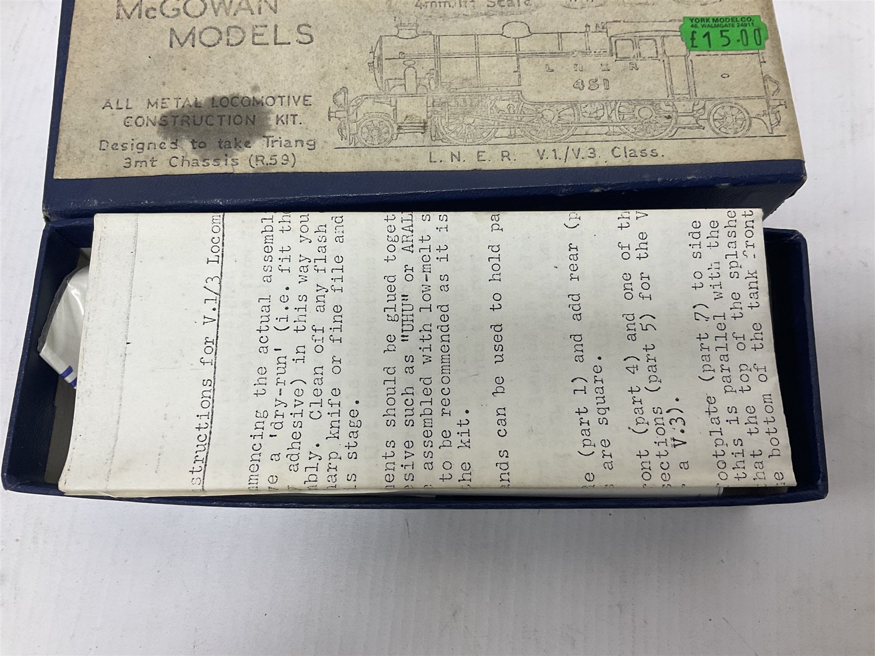 McGowan Models ‘00’ gauge - two metal construction kits comprising D49 ...