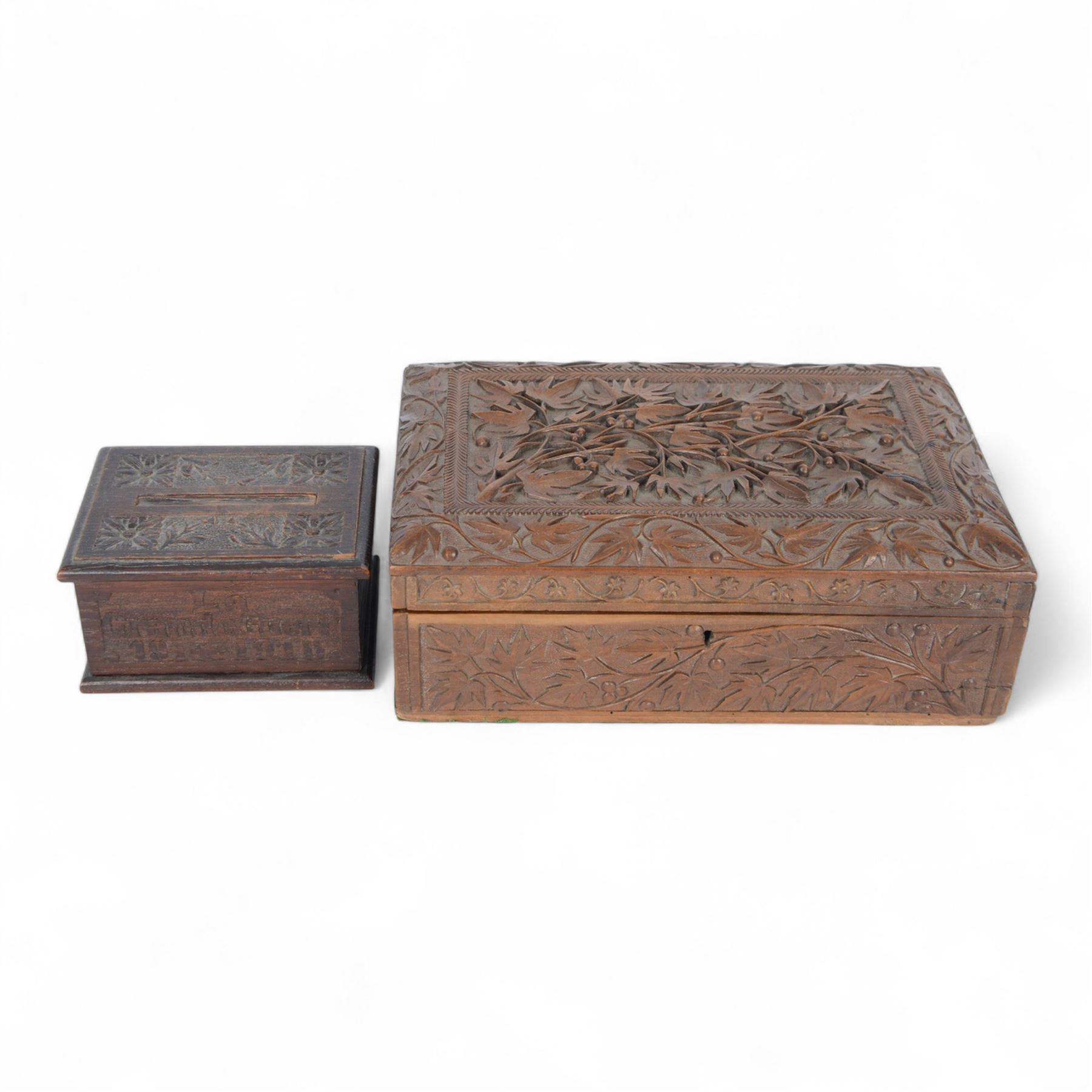 British WWII 1914-1918 carved wooden box for the Royal Flying Corps ...