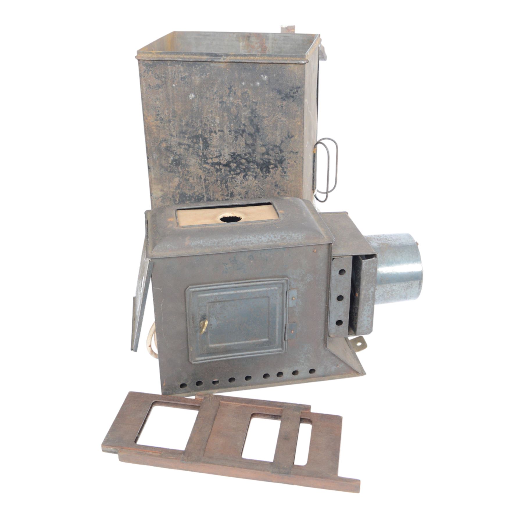 Three late 19th century brass and tin plate magic lant | Cameras ...