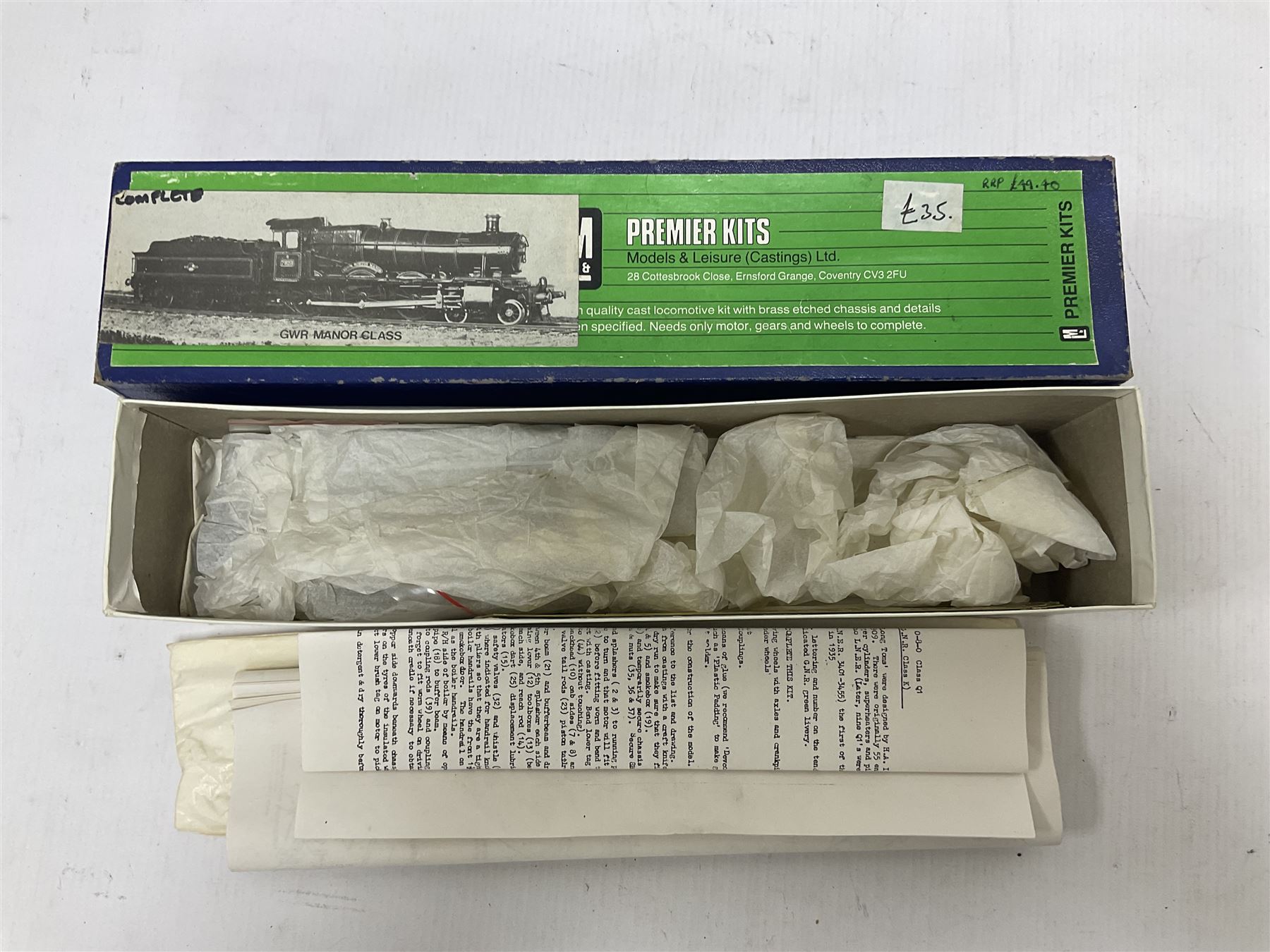 M&L Premier Kits ‘00’ gauge - four model railway locomotive building ...