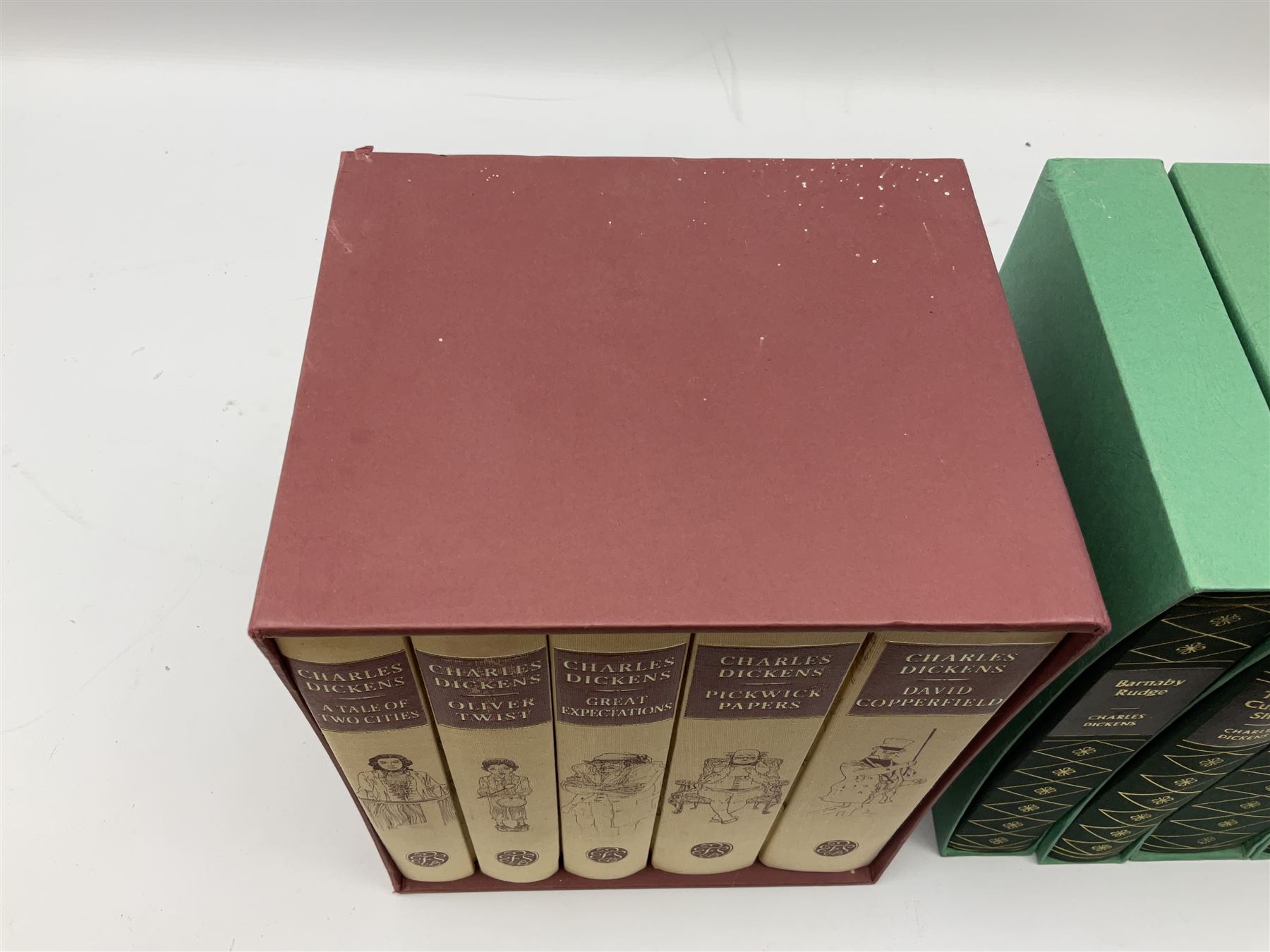 Eleven Folio Society hardback books with slip cases by Charles Dickens ...