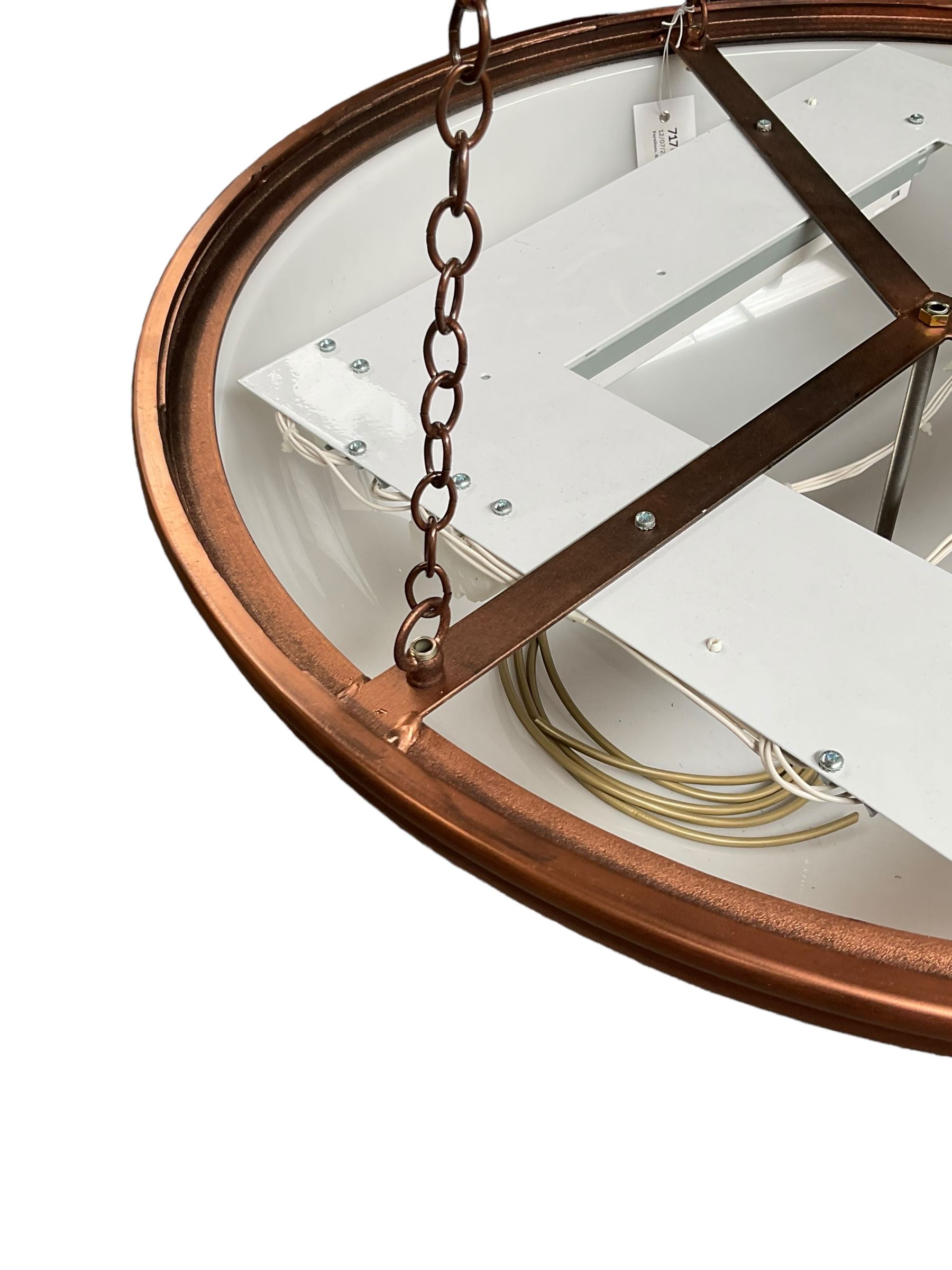 Apollo Lighting - pair of 'Senator' drop pendant hemi-sphere light ...