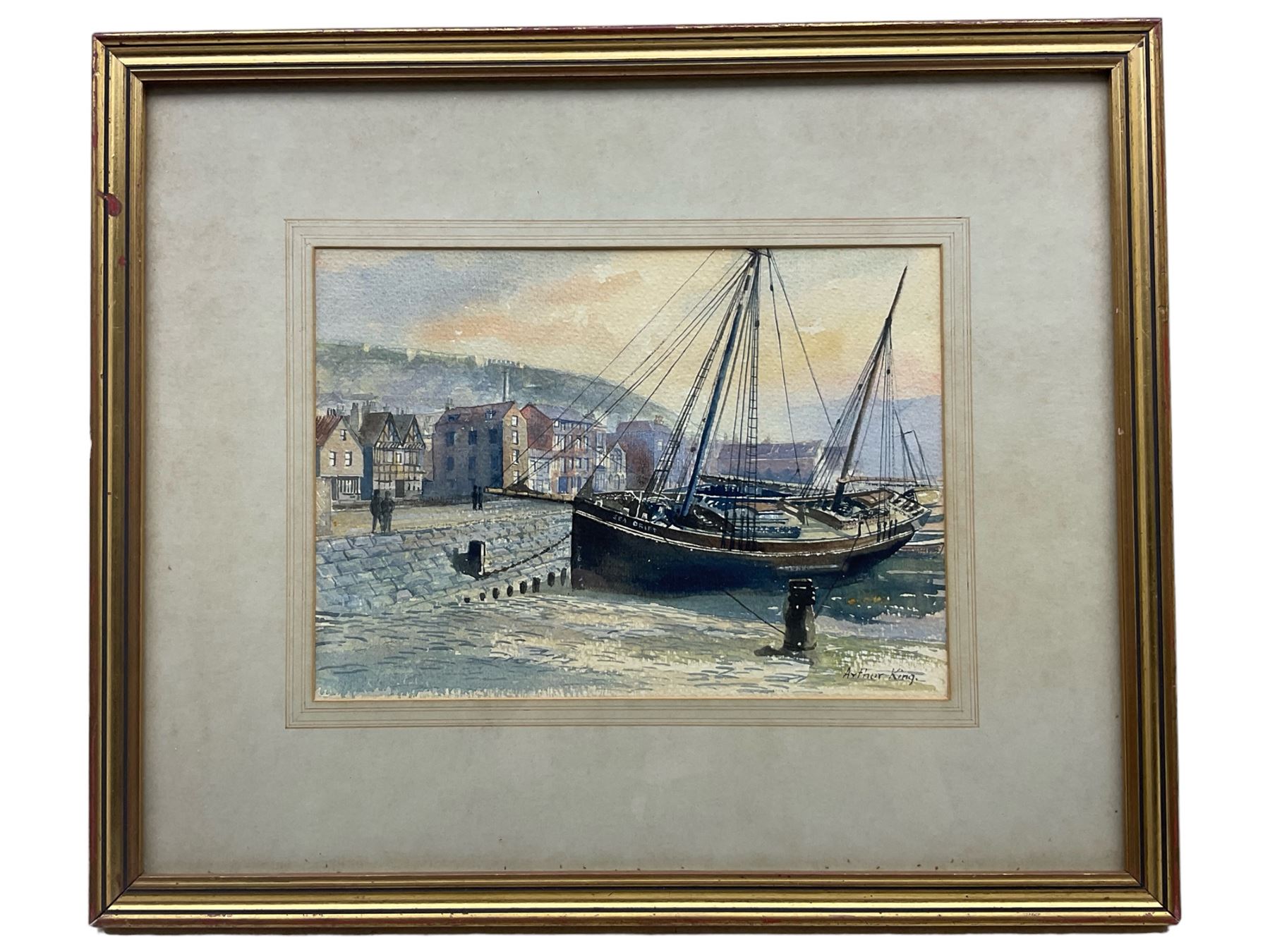 Arthur King Watercolour Sandside Scarborough in 1880 si | Paintings ...