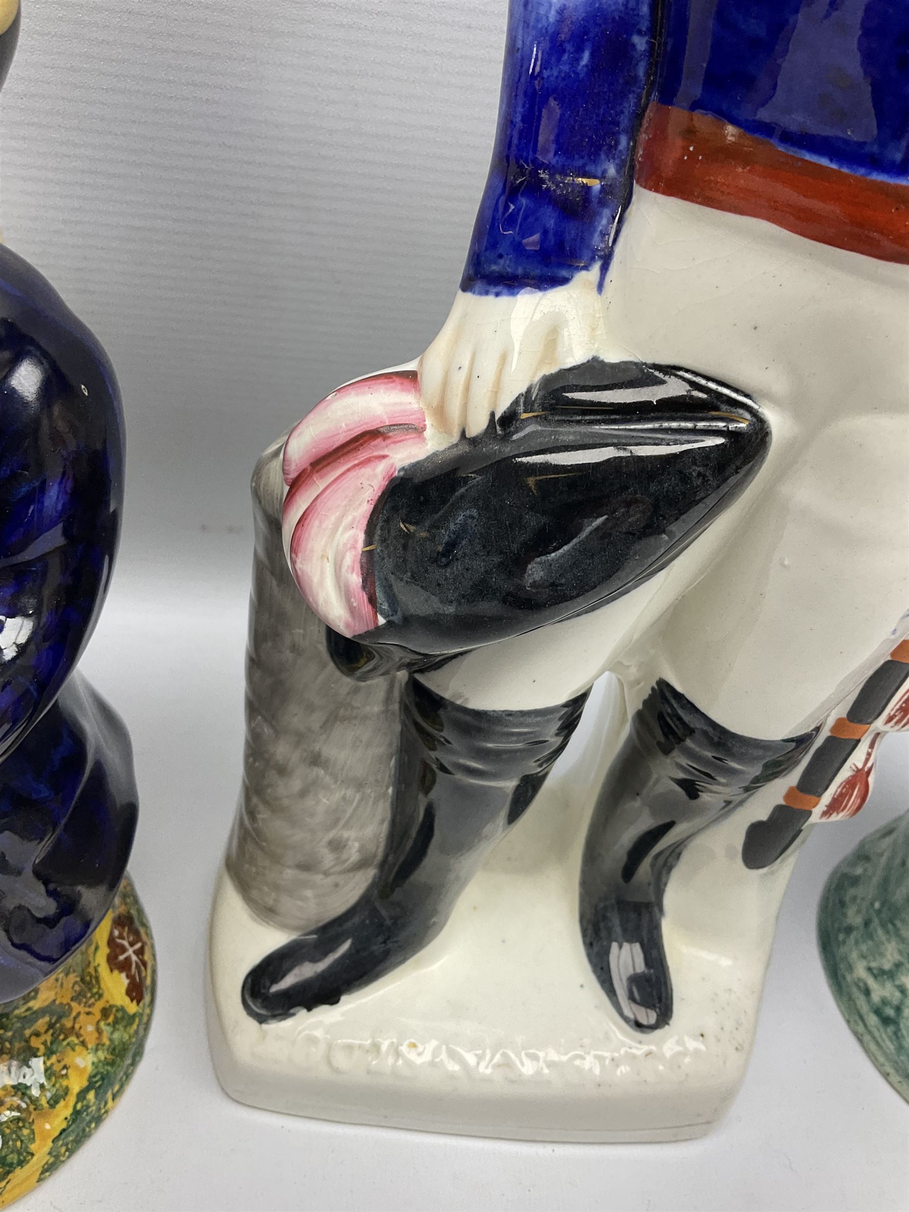 Mid 19th Century Staffordshire flatback figure of Louis Napoleon upon ...