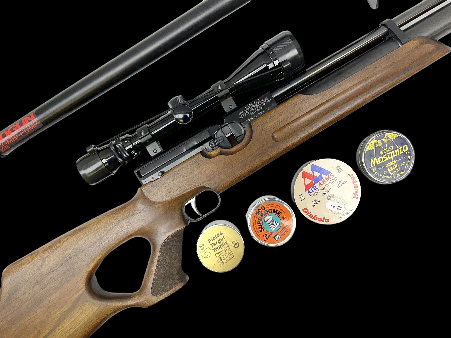 Weihrauch Hw100 22 Calibre Pcp Repeating Air Rifle Walnut Thumbhole