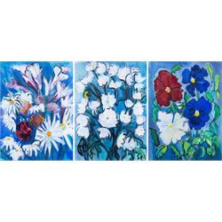 Clodagh McGuinness (Irish Contemporary): Still Life of Flowers ...