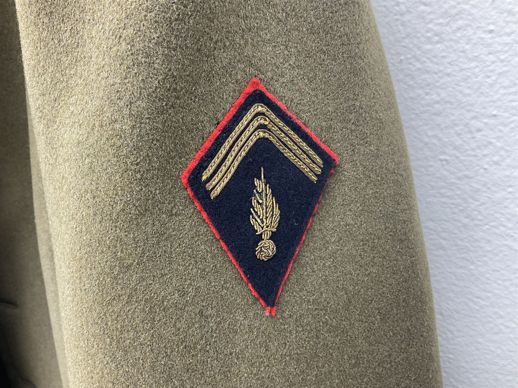 WW2 French Artillery Officer's greatcoat; bears label 'P | Militaria ...