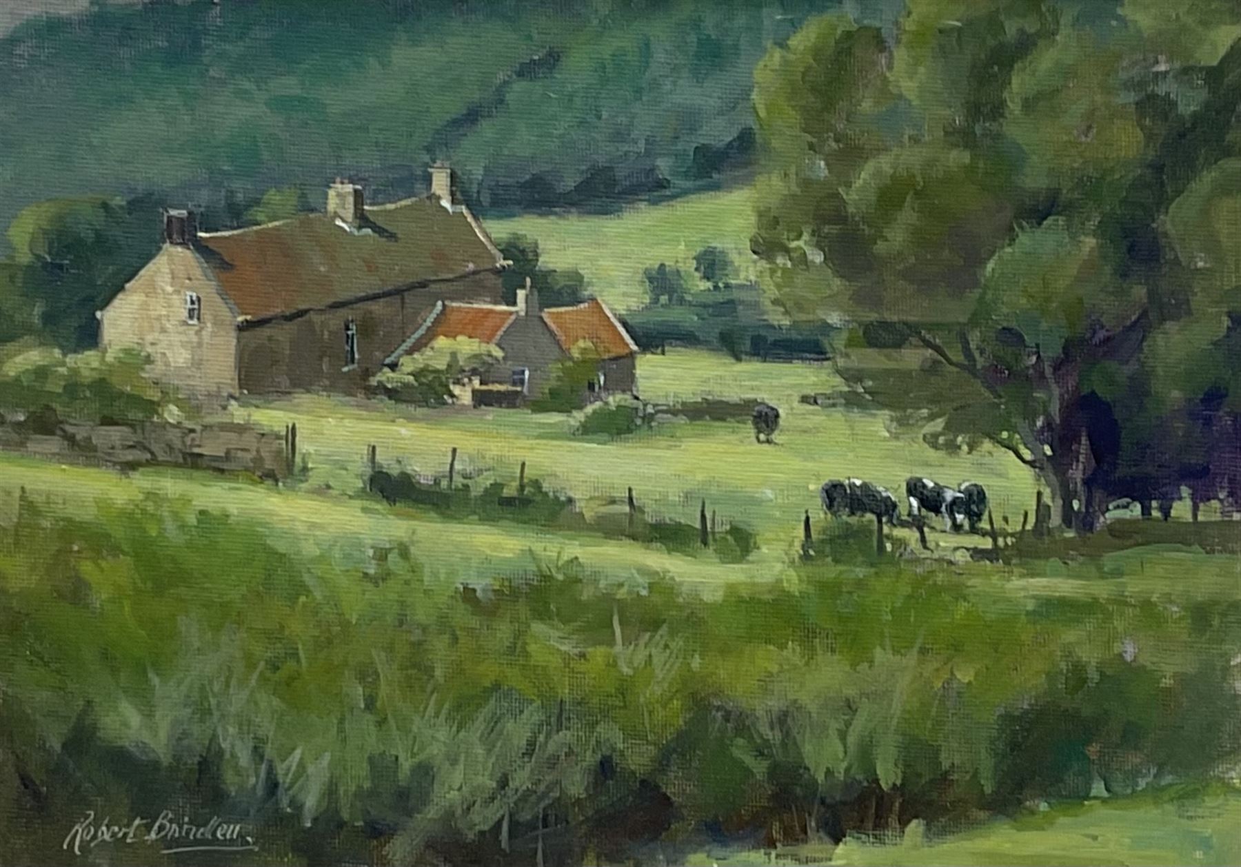 Robert Brindley (British 1949-): Farmstead at Green End Near Beckhole ...