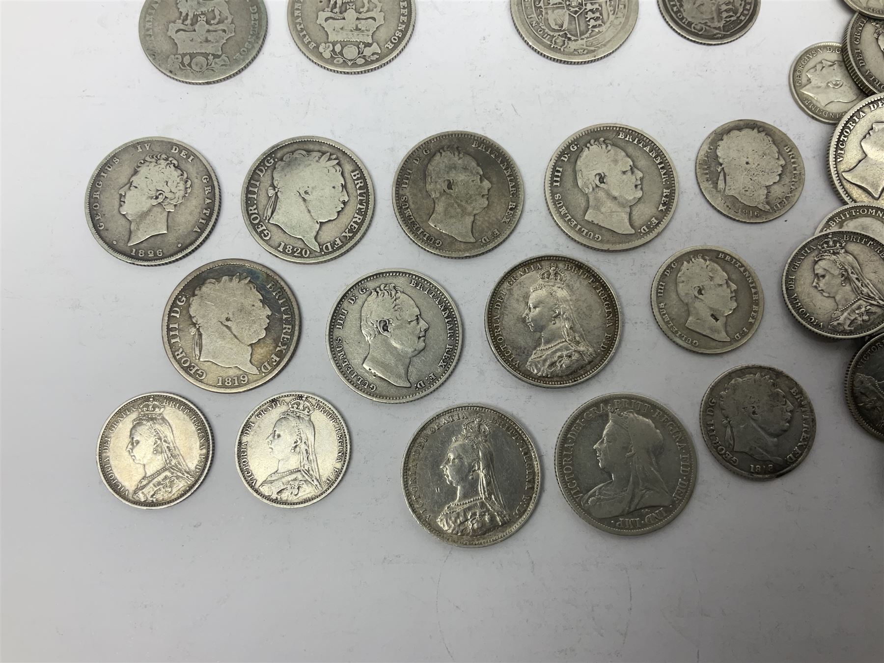 Approximately 190 grams of Great British pre 1920 silver coins ...
