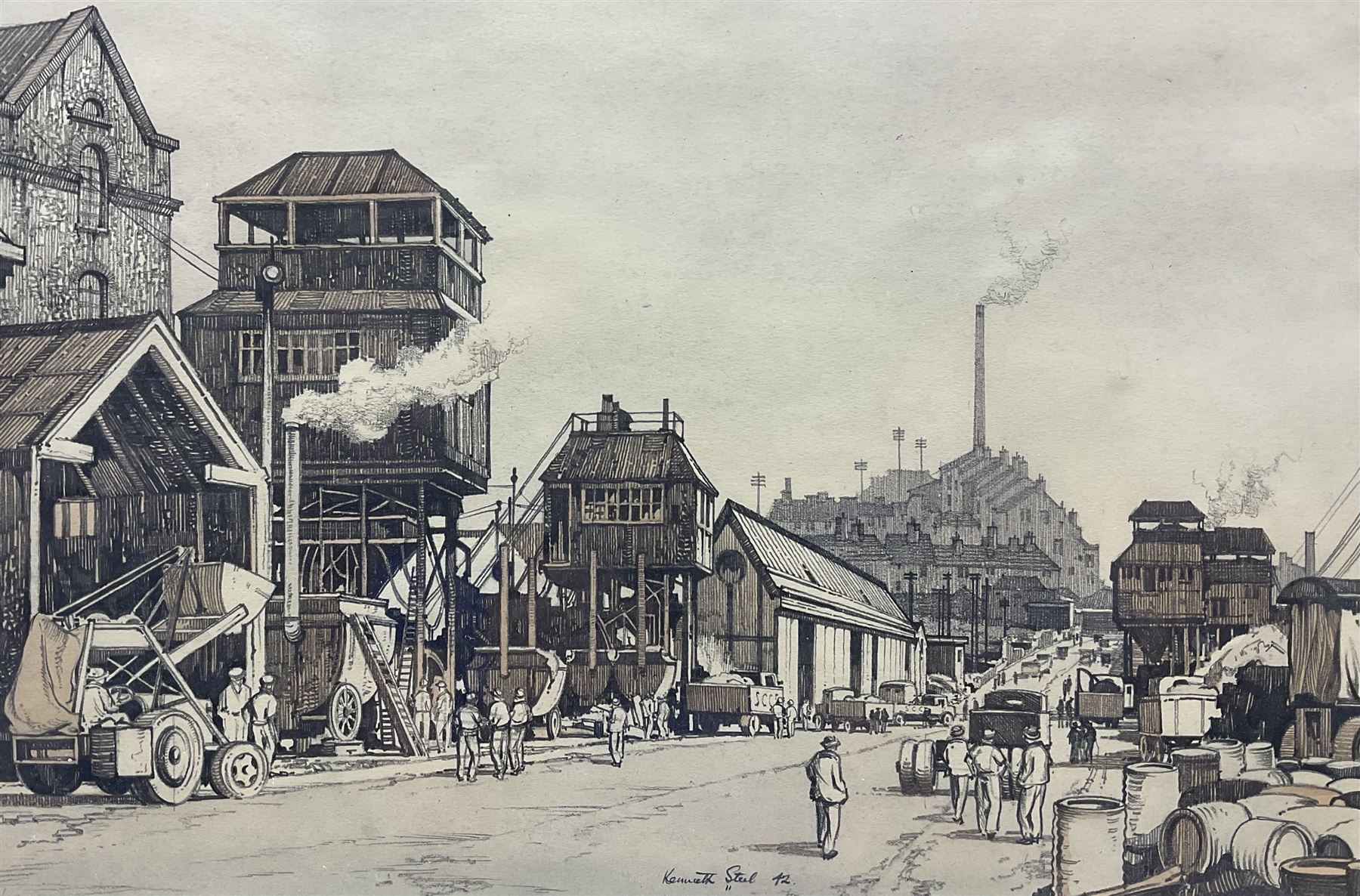 Kenneth Steel (British 1906-1970): Northern British Industrial Scene ...